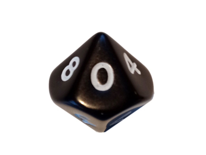 Opaque Black D10 10-Sided Polydice - snmstuff.co.uk